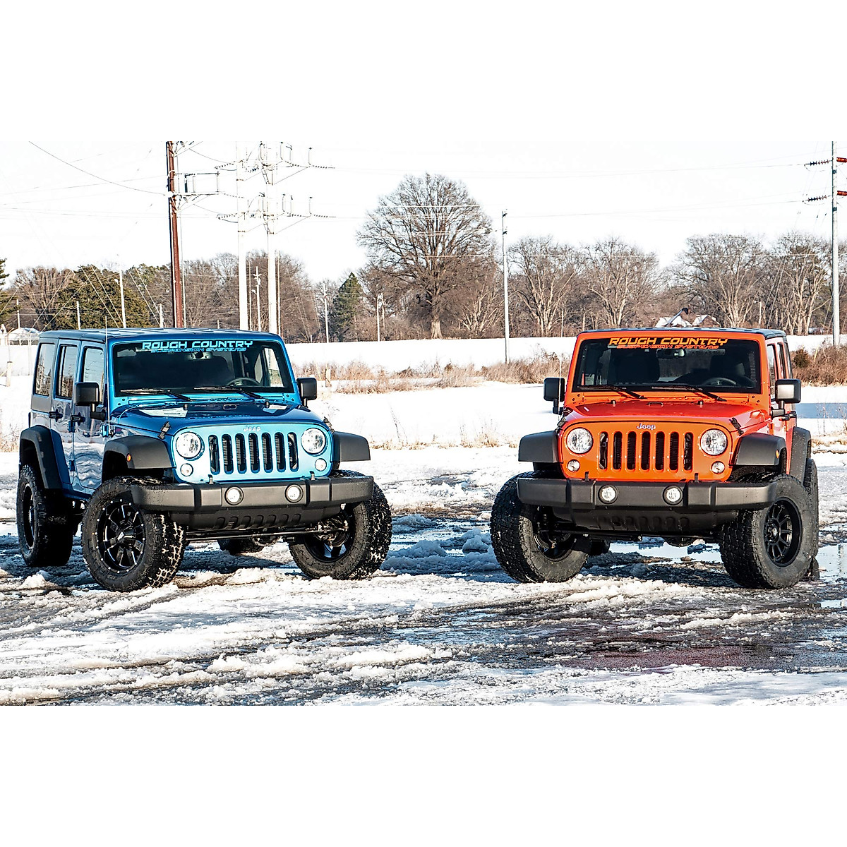 Rough Country 3.25" Lift Kit for 2007-2018 Jeep Wrangler JK | 2-Door - PERF693