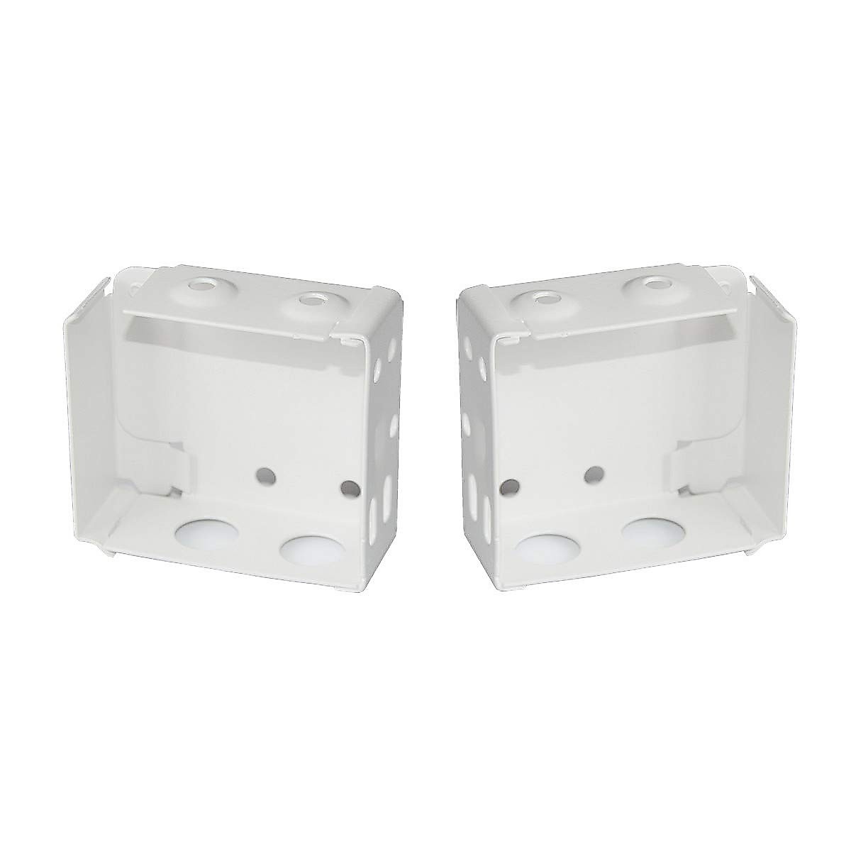 Cutelec 2pcs Box Mounting Bracket for High Profile Blinds 2inch White Color Window Blinds Headrail Holder Bracket
