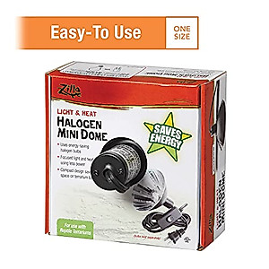 Zilla Light & Heat Halogen Mini Dome For Reptile Terrariums One Size