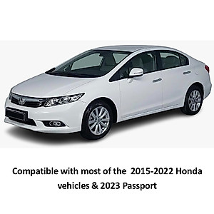 Autobase Silicone Key Fob Cover for Honda Accord Civic CR-V CRV Pilot Passport Insight EX EX-L Touring | Car Accessory | Key Protection Case - 2 Pcs (Black)