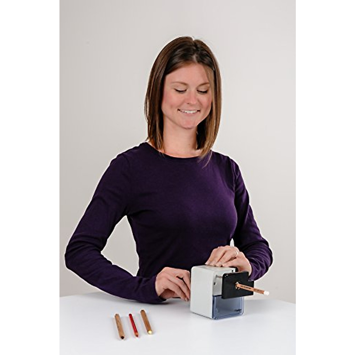 Dahle 166 Premium Pencil Sharpener w/Point Adjuster & Automatic Cutting System, Accepts Graphite & Oversized Artist Pencils