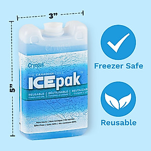 Cryopak Hard Shell Reusable Ice Pack, 3x5 (Pack of 4)