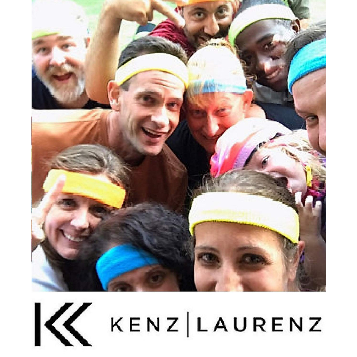 12 Sweatbands Cotton Sports Headbands Terry Cloth Moisture Wicking Athletic Basketball Headband by Kenz Laurenz (12 Pack) (Oarange 12 Pack)