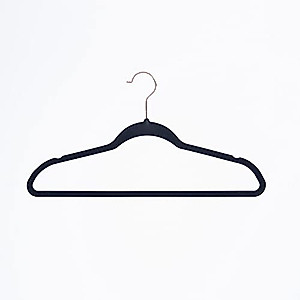 Displays By Jack Non-Slip Velvet Hangers, Black, 30 Pack