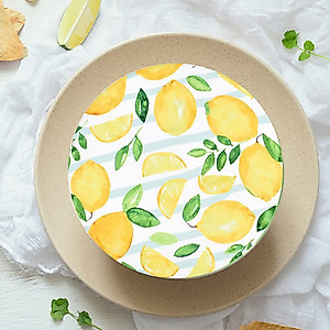 Cabilock Reusable Bowl Covers Set of 3 Lids Sizes Elastic Bowl Cover Universal Food Bowl Cloth Lid Food Storage Covers Reusable Lids for Food, Fruits, Leftover (Yellow)