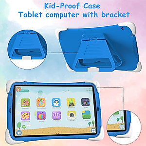 HOTTABLET Kids Tablet 10 inch, Android 12 Tablet for Kids, Parental Control Toddler Tablets, 32GB ROM 512GB Expand, Kids Apps Pre-Installed, Dual Camera, WiFi-6, Shockproof Kickstand Case