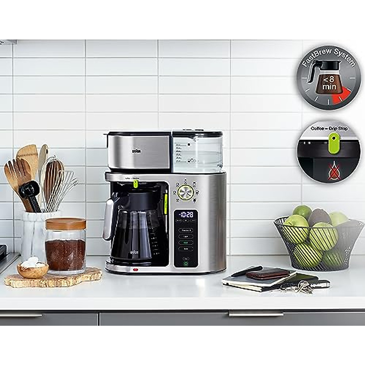 Braun KF9079SI Multiserve Coffee Maker, Stainless Steel