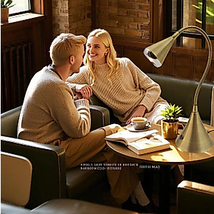 HomeFocus LED Desk Lamp with Touch Dimmable,Table Lamp,Night Light,Reading Desk Lamp,Office Desk Lamp,Working Desk Lamp,Gold Desk Lamp,LED 5W,3000K Warm Light,Metal,Antique Brass