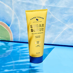 Hand in Hand Sugar Scrub, Gentle Exfoliation For All Skin Types, 9 Ounce, Fresh Coconut & Mango Leaf, Island Mimosa Scent, Single