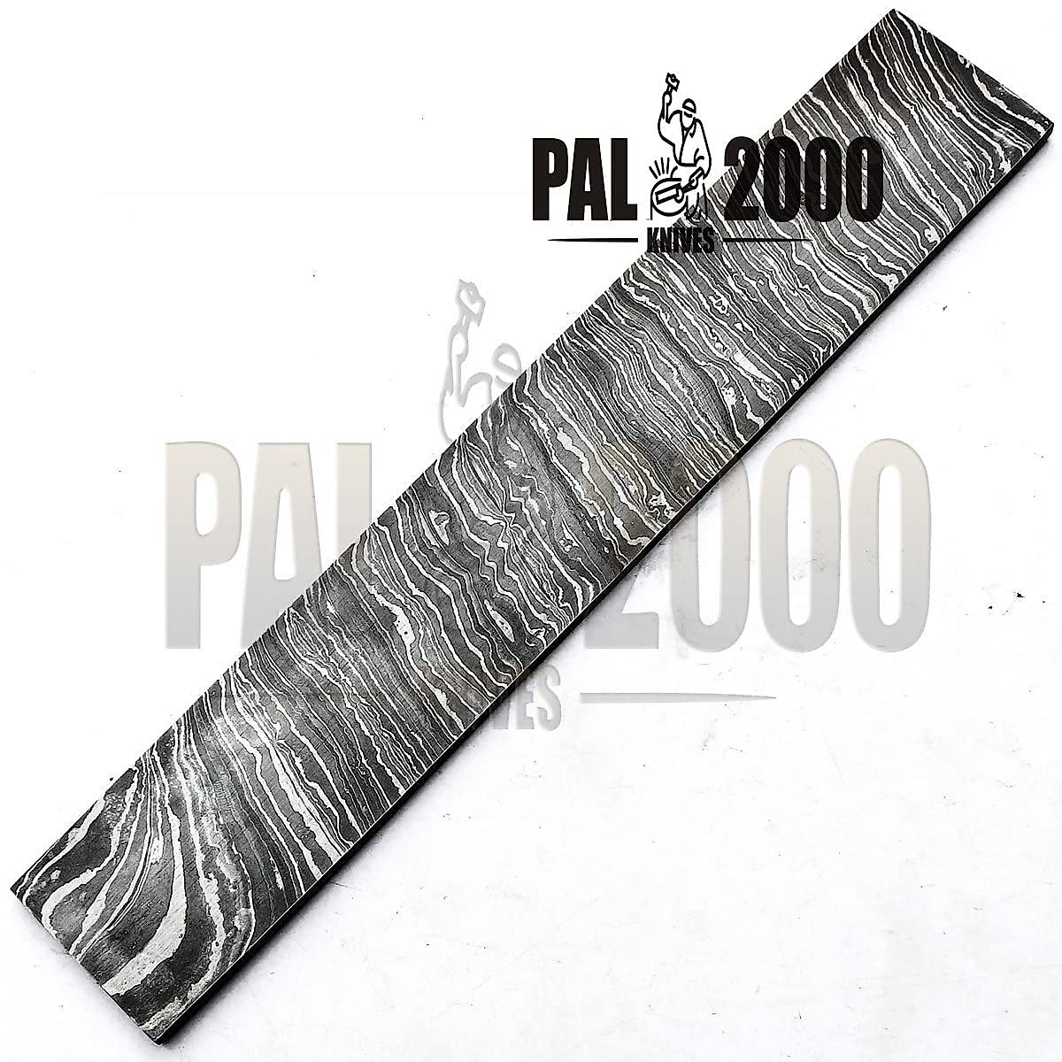 PAL 2000 HUNTING KNIVES Fire Strom Pattern Handmade Damascus Steel Bar Custom Damascus Steel Billet Blank Blade 15 x2 x5mm Sstn 9927
