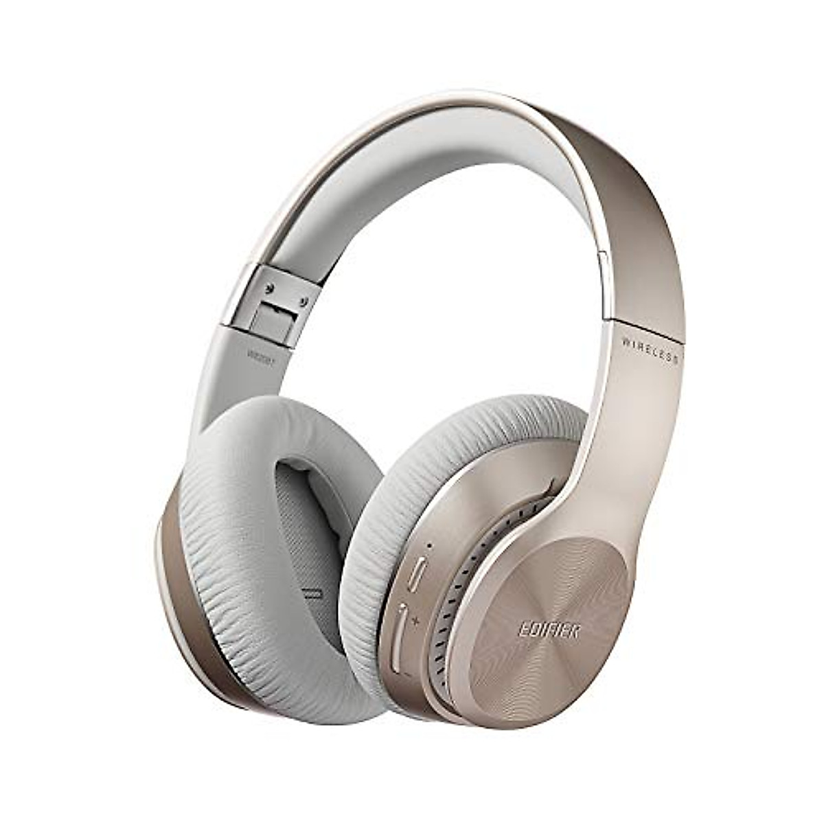 Edifier W820BT Bluetooth Headphones - Foldable Wireless Headphone with 80-Hour Long Battery Life - Gold (Renewed)