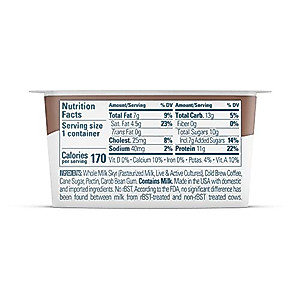 Icelandic Provisions, Coffee Cold Brew Extra Creamy Skyr Yogurt, 4.4 Ounce