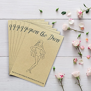 Y_Bong Bridal Shower Games - Guess The Dress Bridal Shower Game for 50 Guests - Funny Wedding Decorations Party Supplies Games Ideas