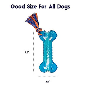 Petstages Orka Bone Royal Blue Treat-Dispensing Dog Chew Toy