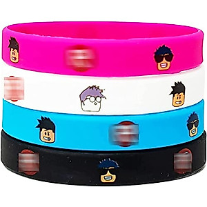 VIdeo Games Party Favors, 74Pcs Video Game Birthday Decorations Kit Include 12 Bracelets,12 Button Pins, 50 Stickers Party Supplies for Boys and Girls