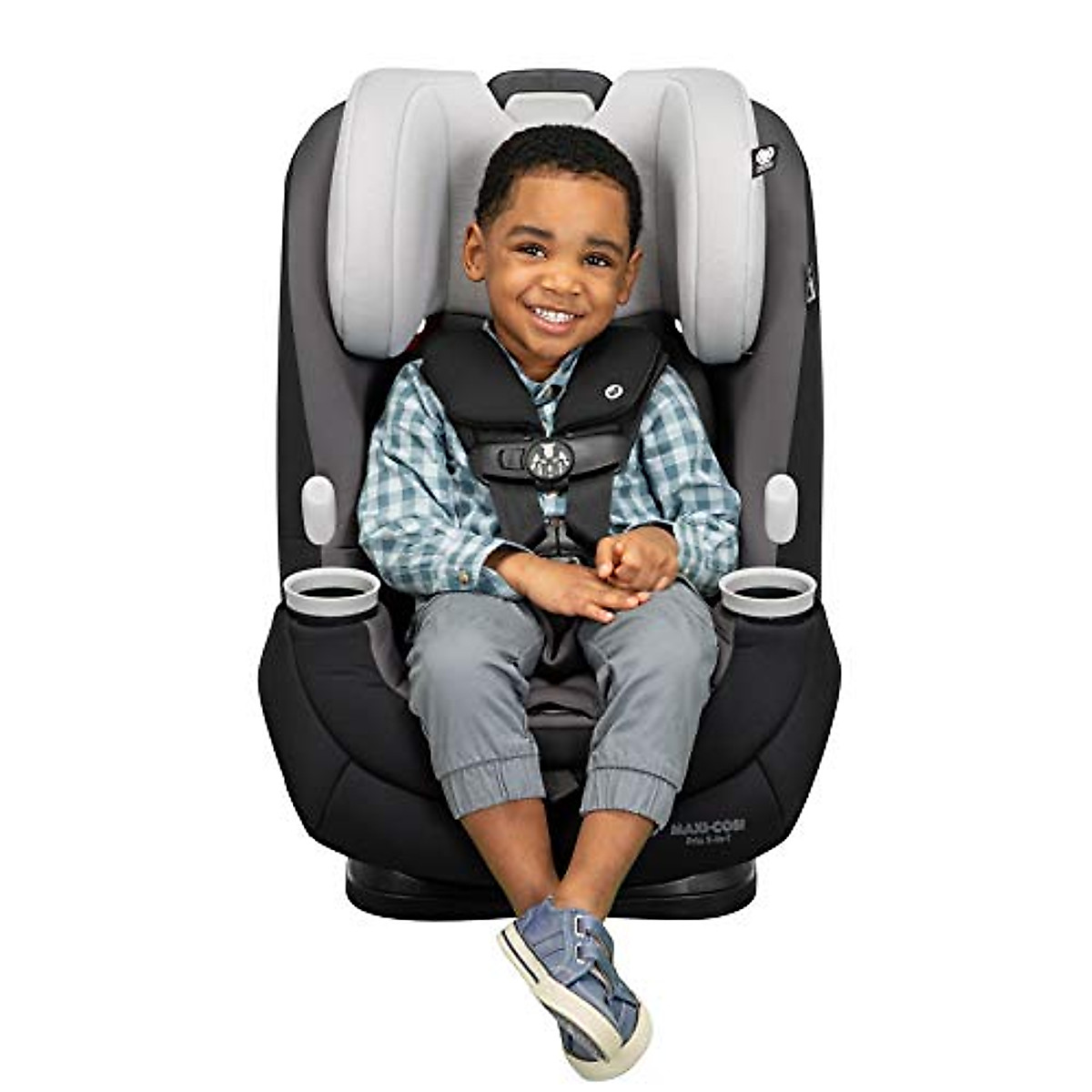 Maxi-Cosi Pria All-in-One Convertible Car Seat, rear-facing, from 4-40 pounds; forward-facing to 65 pounds; and up to 100 pounds in booster mode, Silver Charm