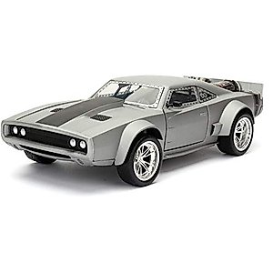 JADA Toys Fast & Furious 1:24 Dom's Ice Charger Die-cast Car, Toys for Kids and Adults, Silver (98291)