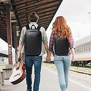 Slim Laptop Backpack for Men 15.6 inch,Waterproof Anti Theft Business Travel Backpack for Men and Women,Lightweght Expandable Durable College Backpack Weekend Casual Daypack Computer Work Laptop Bag