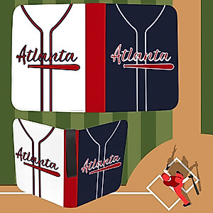 KivolFun Baseball Card Binder with Sleeves, 400 Pocket, Atlanta Navy, 3 Ring Binder Storage Book Folder Organizer for Kids Gift