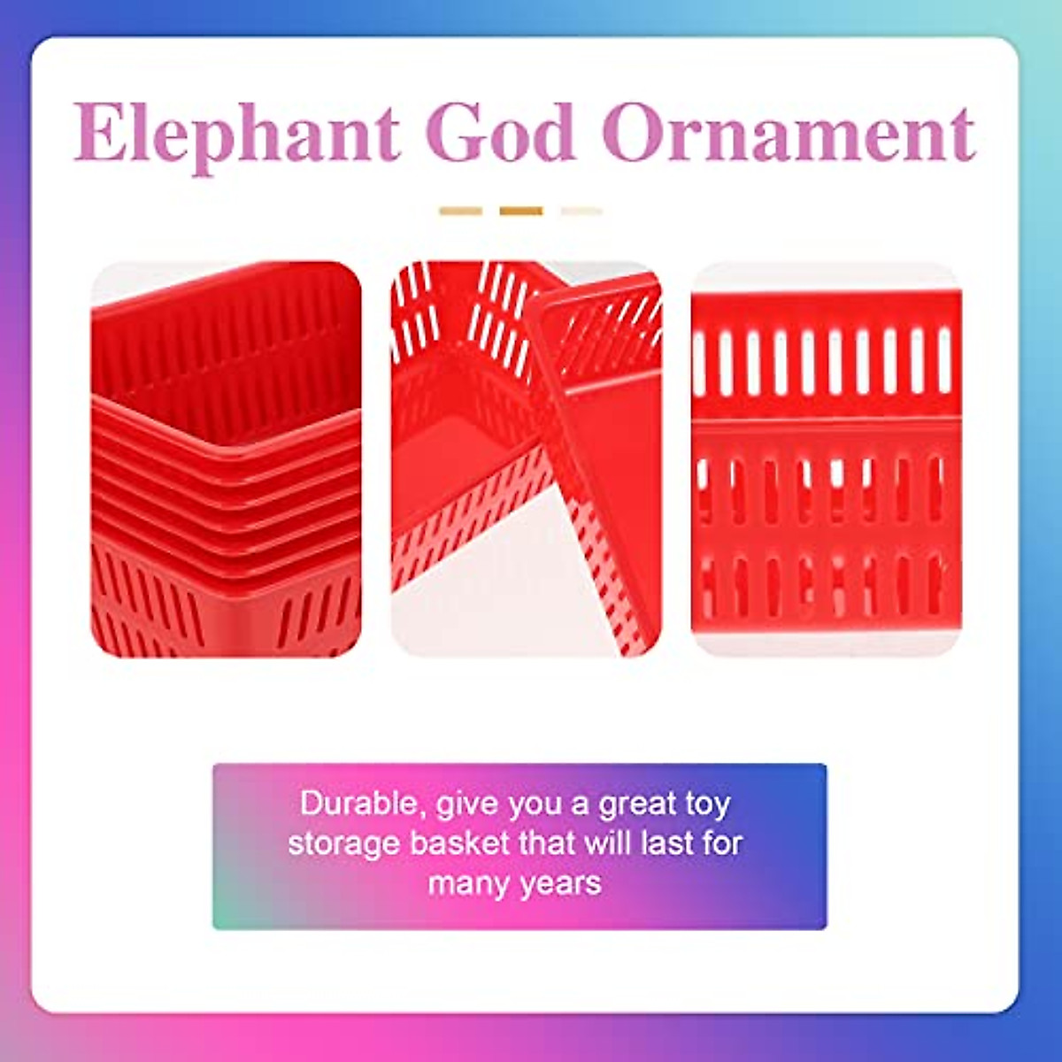 Toyvian 7pcs Plastic Coin Storage Baskets Decorative Desktop Basket Sundries Organizer