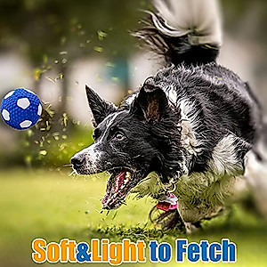 Wieppo Soft Squeaky Dog Ball 2.56”, Latex Squeaky Dog Toys for Medium Dogs and Small Dogs to Fetch, Chase 3pcs