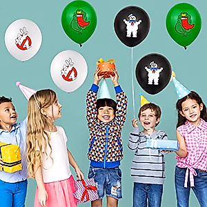 126 pcs Ghost Balloons Arch Garland Party Decoration Balloon Black Green White Red Balloon Movie Party Supplies for Ghost Theme Birthday Party Favors
