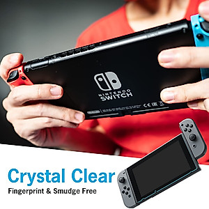 Simple Snap Tempered Glass Screen Protector Compatible with Nintendo Switch — Invisible Premium Protection that is Fingerprint Free, Bubble Free and Anti Scratch — Easy Screen Applicator