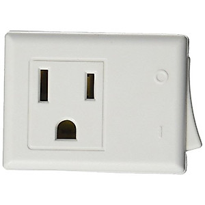 Leviton 1470-W 15 Amp, 125-Volt AC 3-Wire Grounded Switch Tap with ON/OFF Button, White - 4 Pack