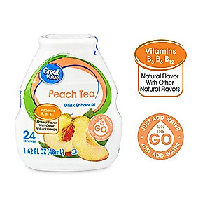 Great Value Liquid Flavor Enhancer Tea Selection - Southern Sweet tea, Peach, Raspberry-Black Tea. Sugar-Free, t. 6 Bottles 1.62 oz each