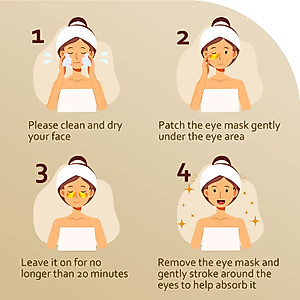 Taimand Under Eye Patches (30 Pairs), 24K Gold Under Eye Mask for Puffy Eyes, Dark Circles,Bags and Wrinkles with Collagen,Relieves Pressure and Reduces Wrinkles,Revitalises and Refreshes Your Skin