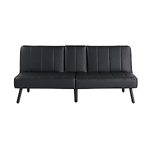 Serta Cortez Convertible Sofa, Black