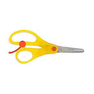 Hygloss-Armada Art Snippy Spring-Action Scissors - Spring Back Open as You Cut - Stainless Steel, Blunt Tip Blades - Easy Cutting for Children - Kids’ Arts & Crafts - 5 Inches - Yellow - 3 Pairs
