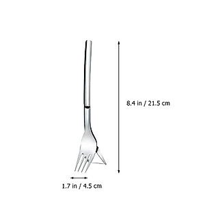 DOITOOL 2PCS Watermelon Slicer Cutters, 2 in 1 Watermelon Fork Slicers, Summer Watermelon Fruit Cutting Fork, Stainless Steel Fruit Forks Slicer Knife for Family Parties Camping