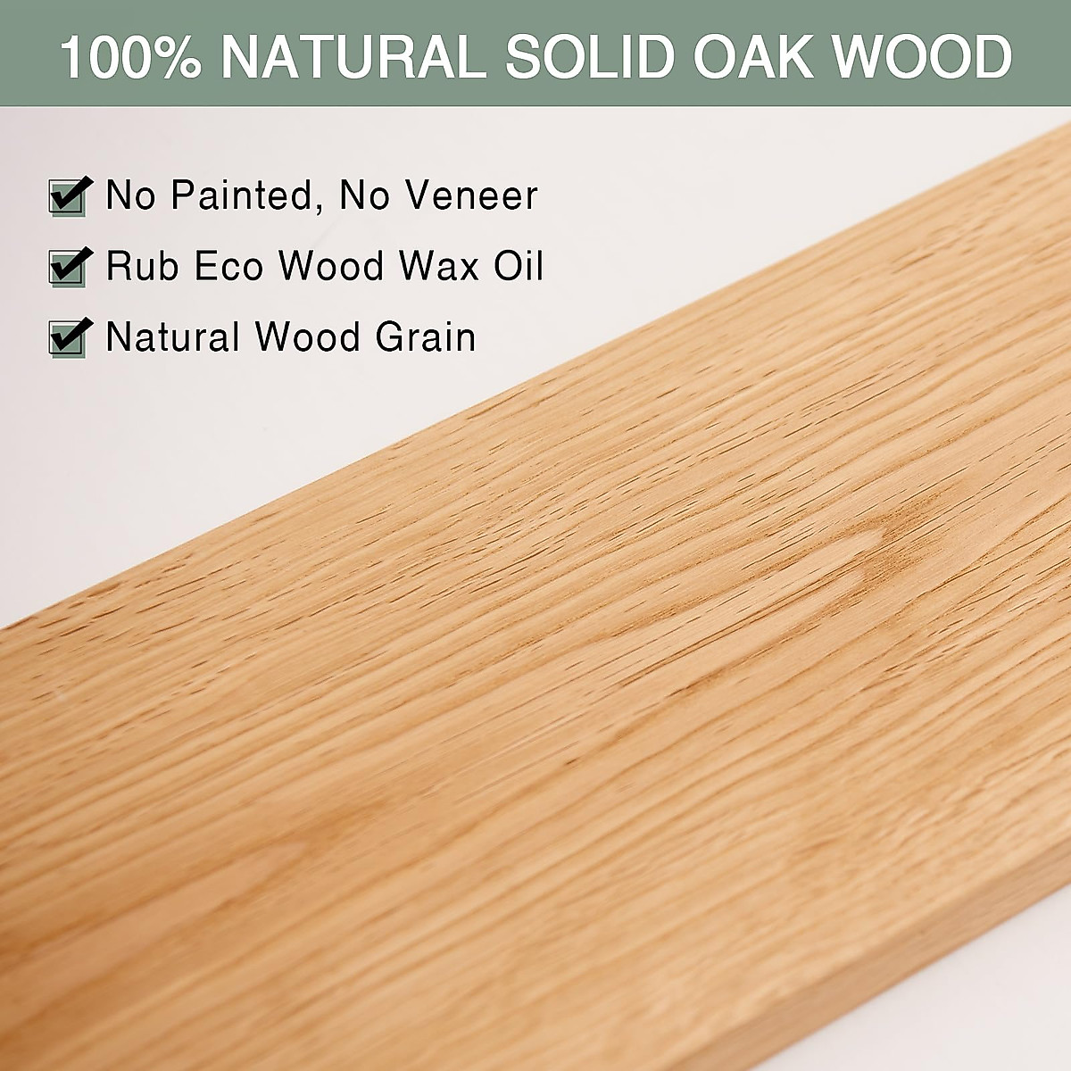 TRWISWDC Oak Floating Shelves 12 Inches Natural Wood Wall Shelf, Rustic Wood Shelves for Wall Storage, Wall Mounted Wooden Display Shelf for Bathroom Bedroom Livingroom Kitchen