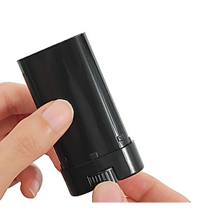 Minsily 20 PCS 15ml Empty Plastic Oval Deodorant Containers Oval Lip Balm Tubes 0.5 Oz Deodorant Sticks Containers Oval Twist-Up Tubes BPA-Free for DIY Homemade Crayon Chapstick Vials Holder(Black)