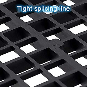 OIIKI 4 PCS Egg Crate for Aquarium, Fish Tank Bottom Isolation, Grid Tank Divider Tray for Mixed Breeding(Black)
