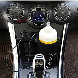 Wuluwala Travel Friendly Milk Warmer Baby Bottle Warmer with Car Lighter for Outdoor Camping