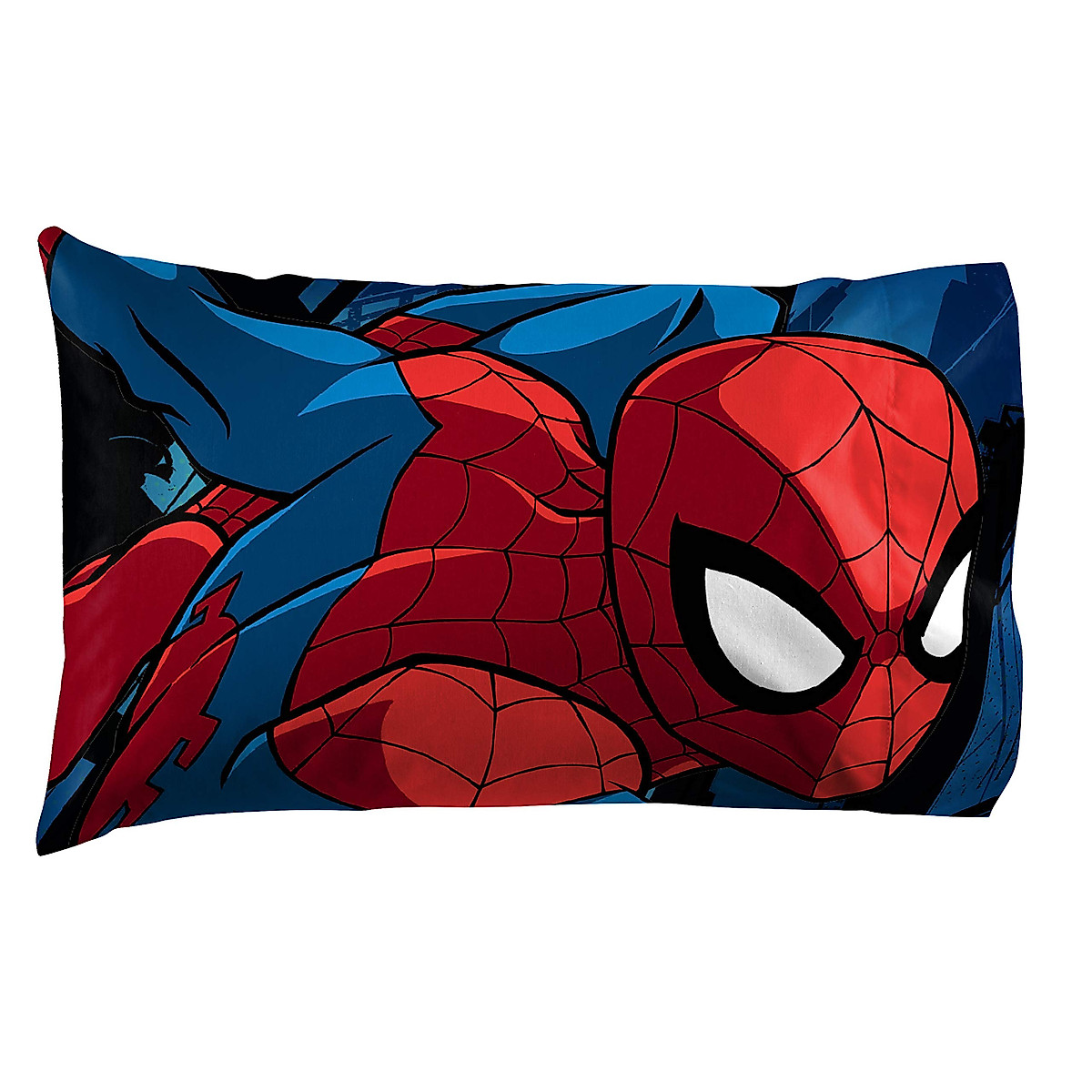 Jay Franco Marvel Spiderman Burst Full Sheet Set - 4 Piece Set Super Soft and Cozy Kid’s Bedding - Fade Resistant Microfiber Sheets (Official Marvel Product)