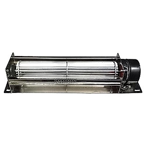 Xscorpion TF8 8-Inch Cross Flow 12-Volt Cooling Fan with Mounting Tabs, Stainless Steel