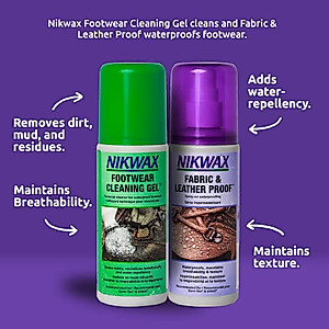 Nikwax Fabric & Leather Footwear Cleaning and Waterproofing DUO-Pack, 125ml