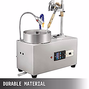 VEVOR Gem Faceting Machine 180W Jade Grinding Polishing Machine 3000RPM Rock Polisher Jewel Angle Polisher with Faceted Manipulator Led Light and Water Pump Flat Grinder for Jewelry Polisher(110V)