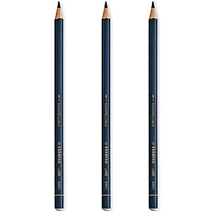 STABILO All Watercolour Effect Pencil Pack of 3 Pencils - Blue