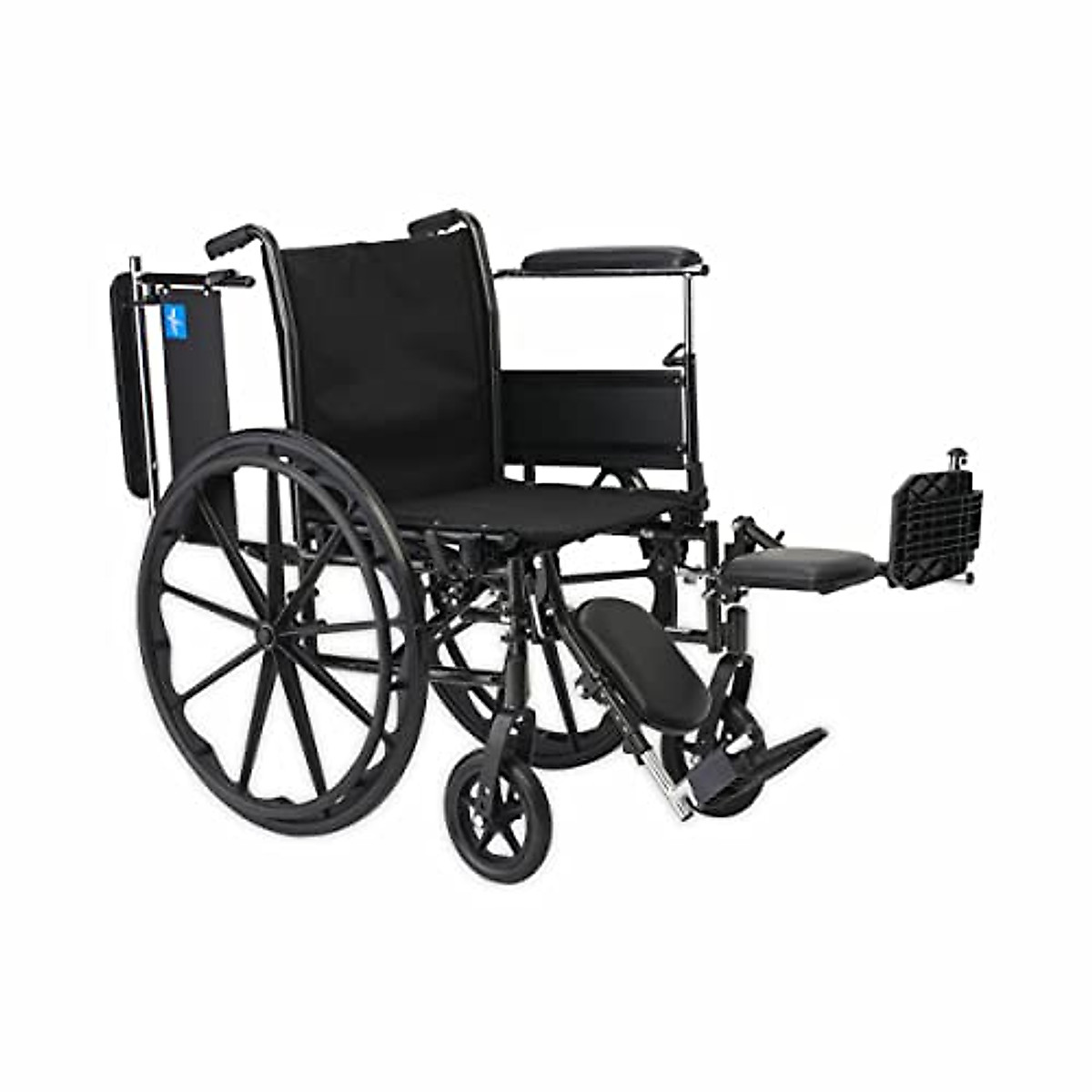 Wheelchair, Full-Length, Height Adjustable, Swing Back and Removable
