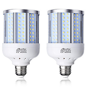 Auzilar 40W LED Corn Light Bulb Corn Lamp (280W Equivalent 6500K) Cool Daylight White Corn LED Bulb E26/E27 Medium Base for Indoor Garage Factory Warehouse Backyard 85V-265V (2-Pack)