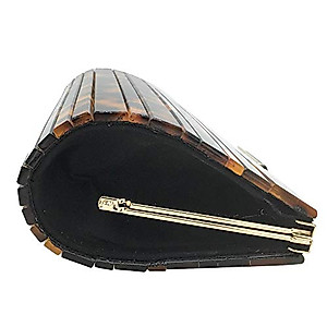 Boutique De FGG Leopard Women Acrylic Clutch Purse Evening Bags Fashion Party Dinner Shoulder Handbags (Medium,Leopard)