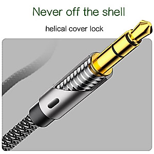 Ruaeoda Aux Cord 3 ft, 3.5mm Audio Cable Male to Male Stereo Hi-Fi Sound Nylon Braided aux to aux 1/8 Cable for Headphones Car Home Stereos Speakers Tablets