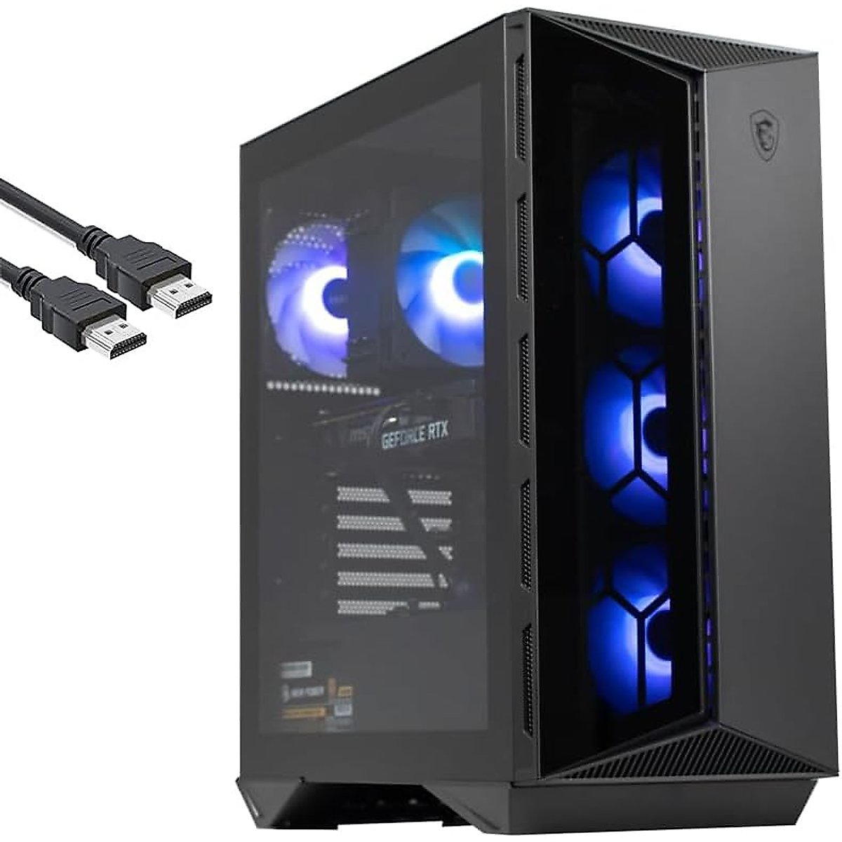 MSI Aegis RS Gaming Desktop: Intel Core i7-13700F, RTX 4060, 64GB DDR5, 2TB M.2 NVMe + 2TB HDD, Liquid Cooling, WiFi 6E, Keyboard & Mouse, DIY Friendly, Windows 11 Home, Black