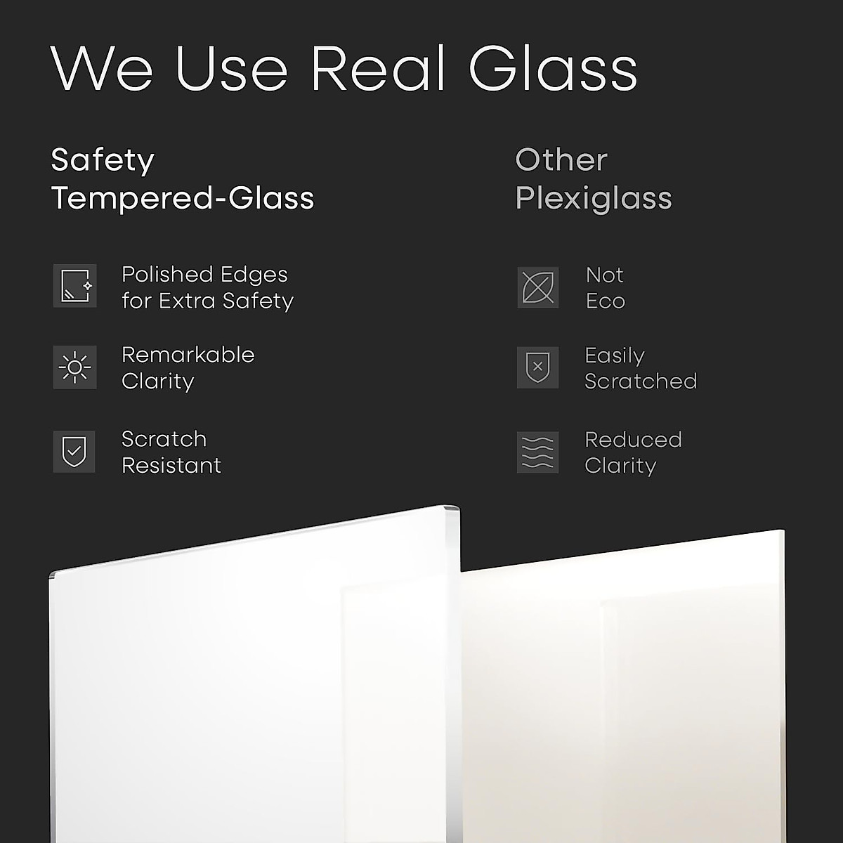 Homeforia 8x10 Black Picture Frame, High-End Metal 8 x 10 Frames for Wall or Tabletop, Black Photo Frame with Mat for 5x7, Tempered Glass, Wall Kit, Set of 1