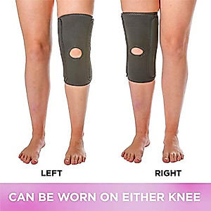BraceAbility Plus Size Knee Compression Sleeve for Women - Ladies Open Patella Brace and XXXXL Kneecap Stabilizer with Support Stays for Female Arthritis Pain, Meniscus Tears and ACL injury (4XL)