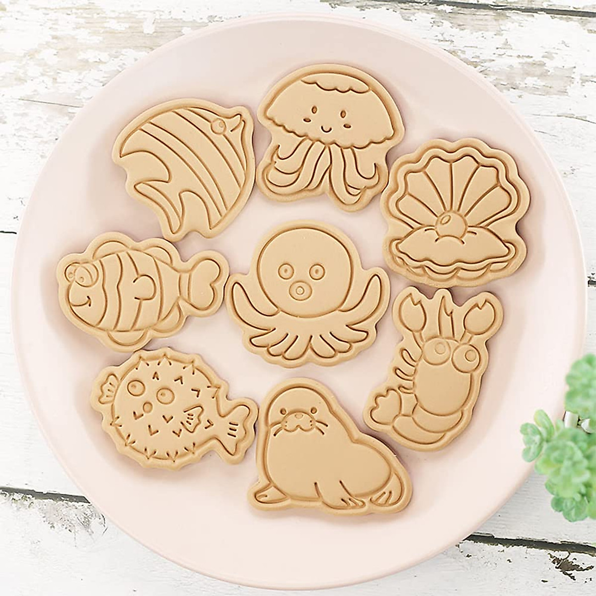 Cookies Cutters set,8PCS Ocean Sea Animal Cookies Cutters,DIY biscuits tools for Baking,Christmas cookie cutters